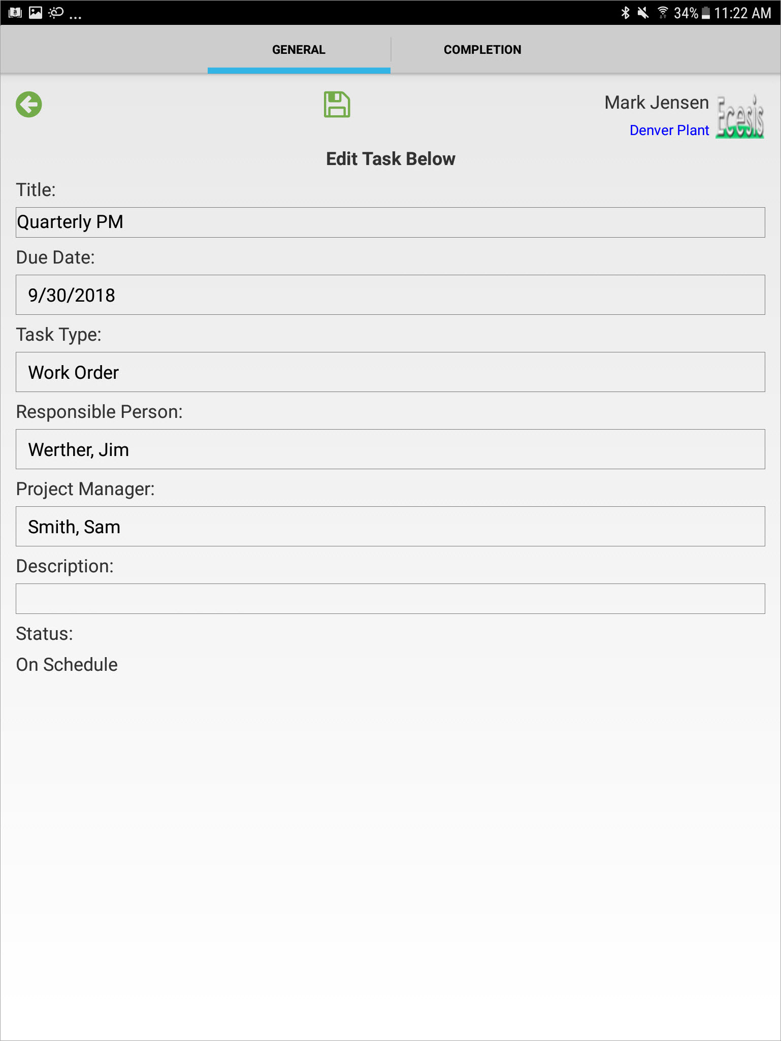 Preventive Maintenance Software | CMMS | Ecesis